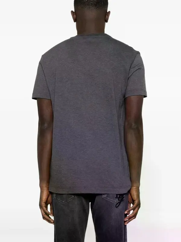 Dolce & Gabbana Logo-embroidered Cotton T-shirt - Grey