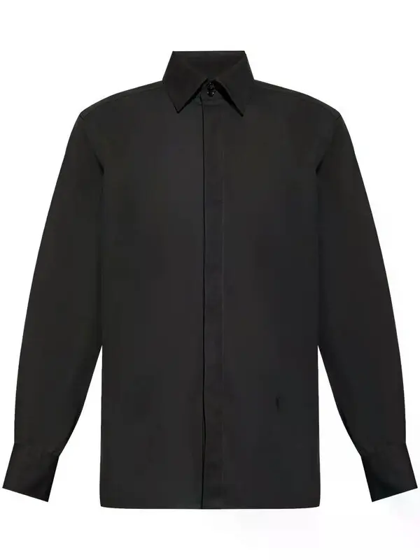 Saint Laurent Cotton Poplin Shirt - Black