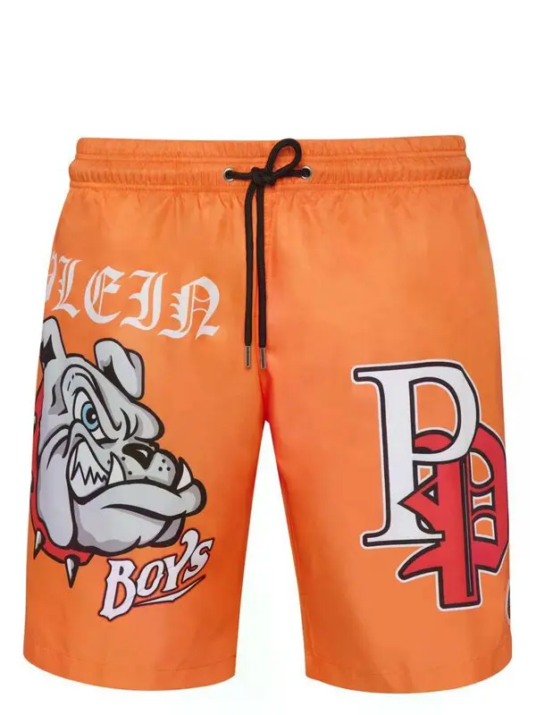 Philipp Plein Logo-print Swim Shorts - Orange