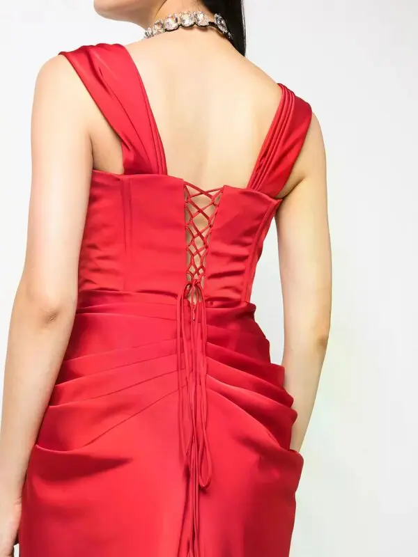 ANA RADU Ruched Flared Gown