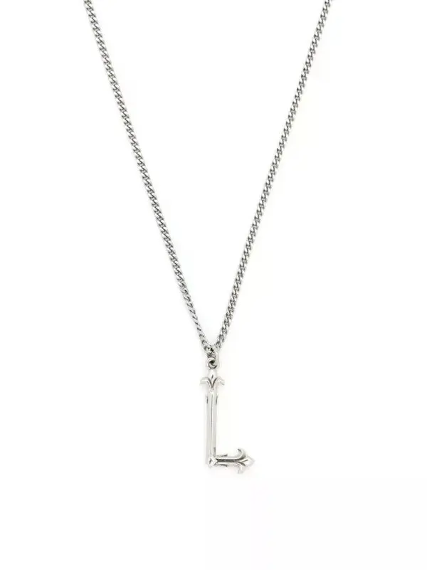 Emanuele Bicocchi Alphabet Pendant Necklace - Silver