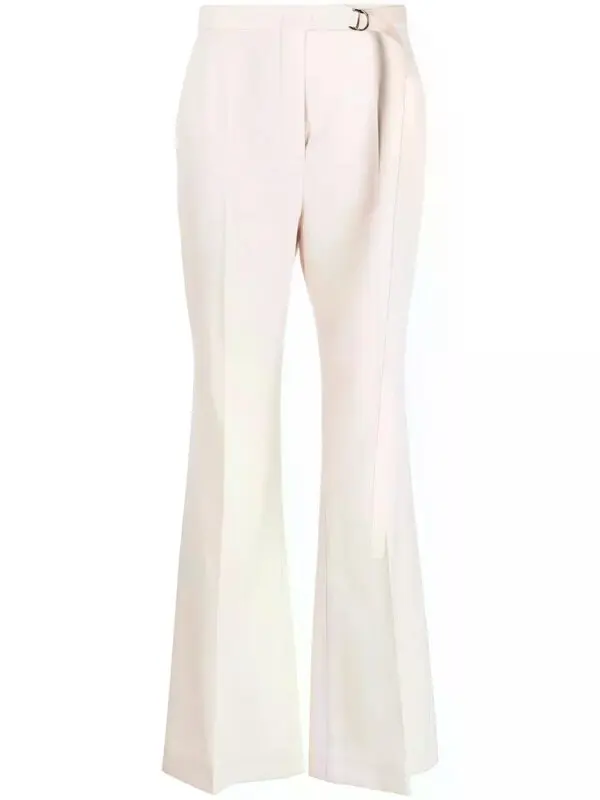 Fendi High-waisted Flared Virgin Wool Trousers