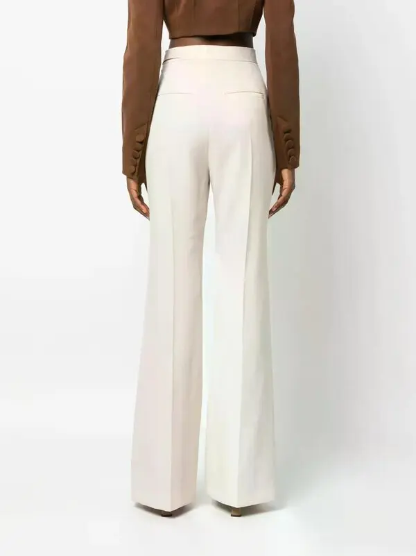 Fendi High-waisted Flared Virgin Wool Trousers
