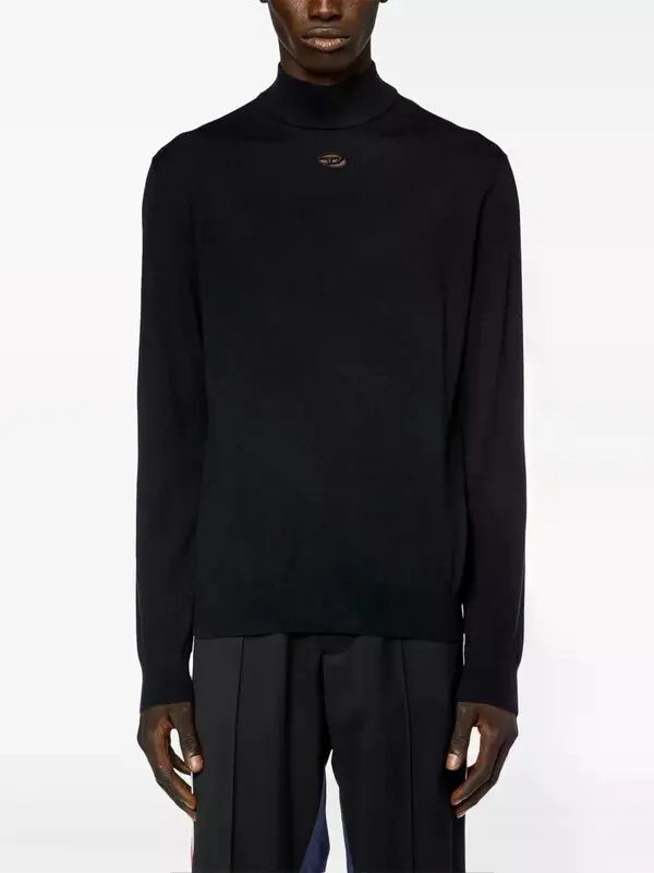 DIESEL® K-gil Logo-embroidered Wool Jumper