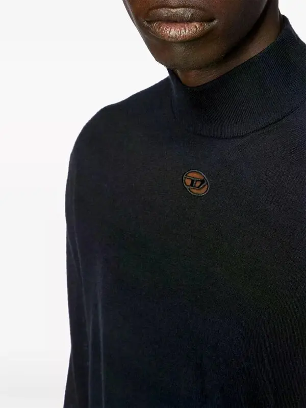DIESEL® K-gil Logo-embroidered Wool Jumper