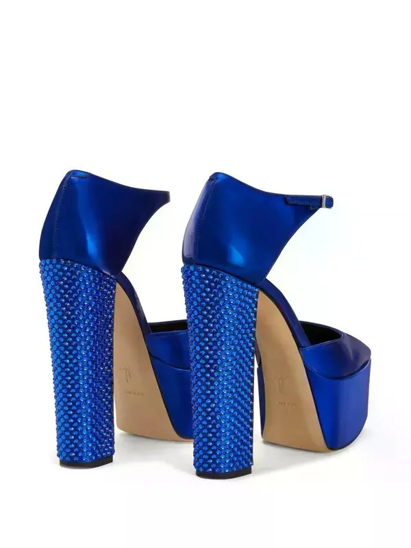 GIUSEPPE ZANOTTI 150mm Bebe Pixel Platform Pumps - Blue