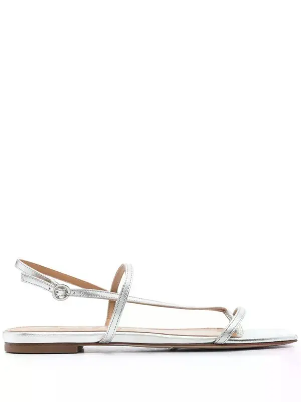 AeydĒ Ella Nappa Leather Sandals - Silver