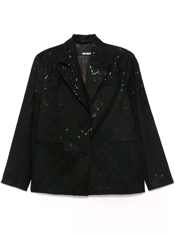 ROTATE BY BIRGER CHRISTENSEN Sequin Embellished Twill Blazer