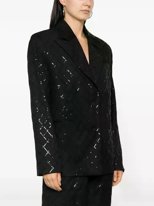ROTATE BY BIRGER CHRISTENSEN Sequin Embellished Twill Blazer