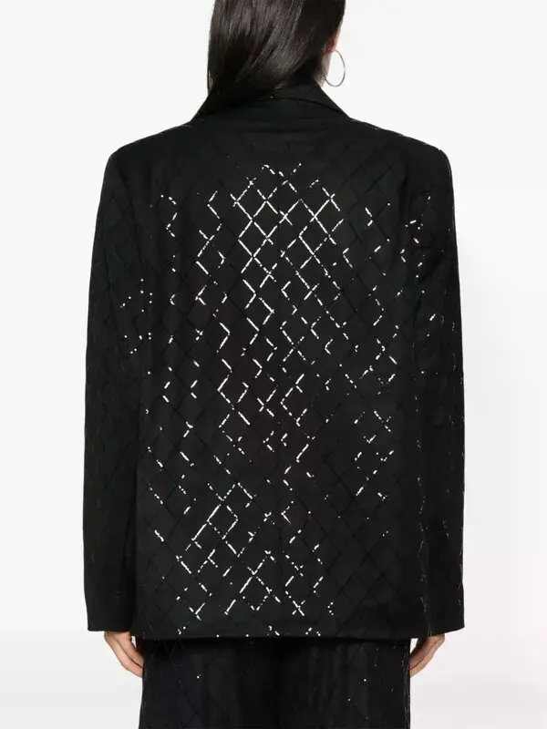 ROTATE BY BIRGER CHRISTENSEN Sequin Embellished Twill Blazer