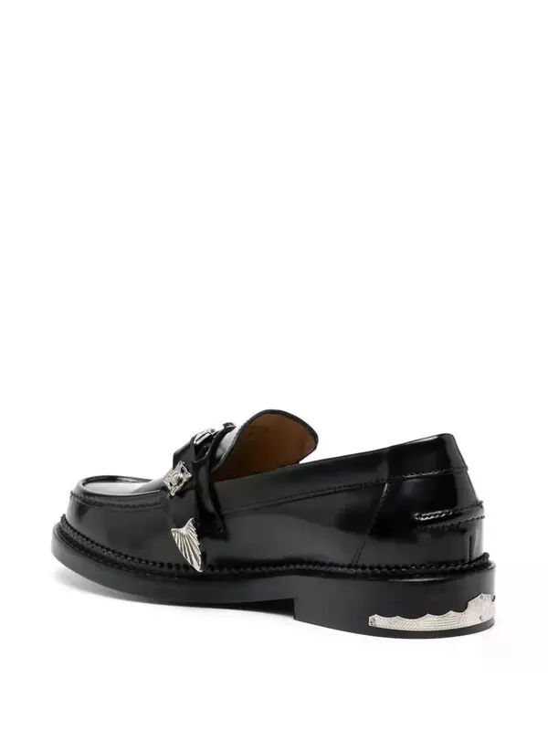 Toga Round-toe Leather Loafers