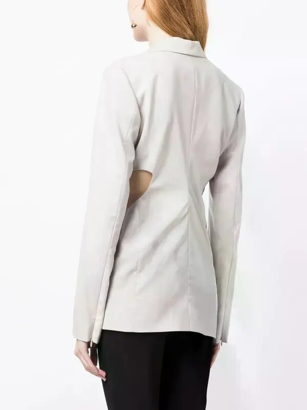 LOW CLASSIC Single-breasted Cut-out Wool Blazer