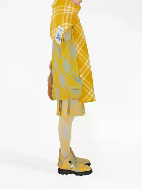 Burberry Check-pattern Frayed Kilt