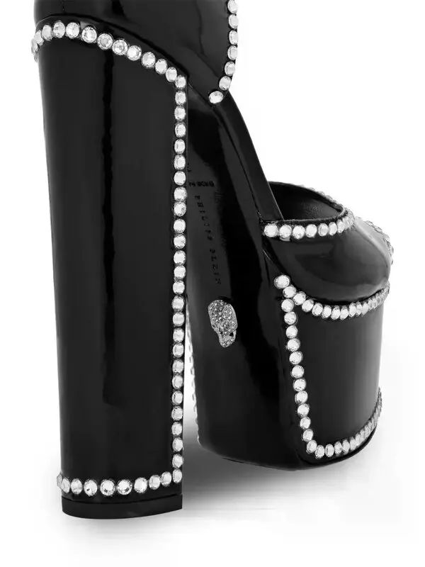 Philipp Plein Crystal-embellished Heeled Platform Sandals