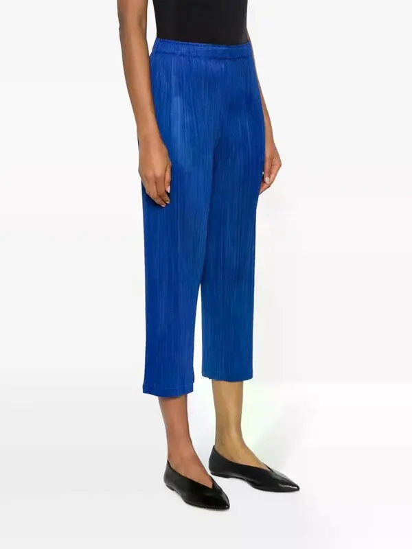 Issey Miyake Cropped Plissé Trousers
