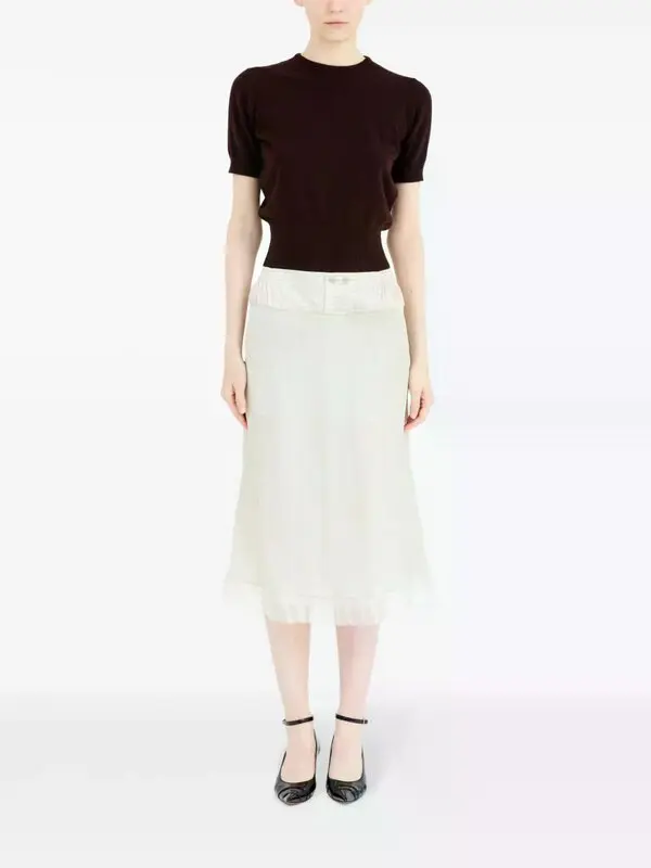 MAISON MARGIELA Checked Midi Skirt