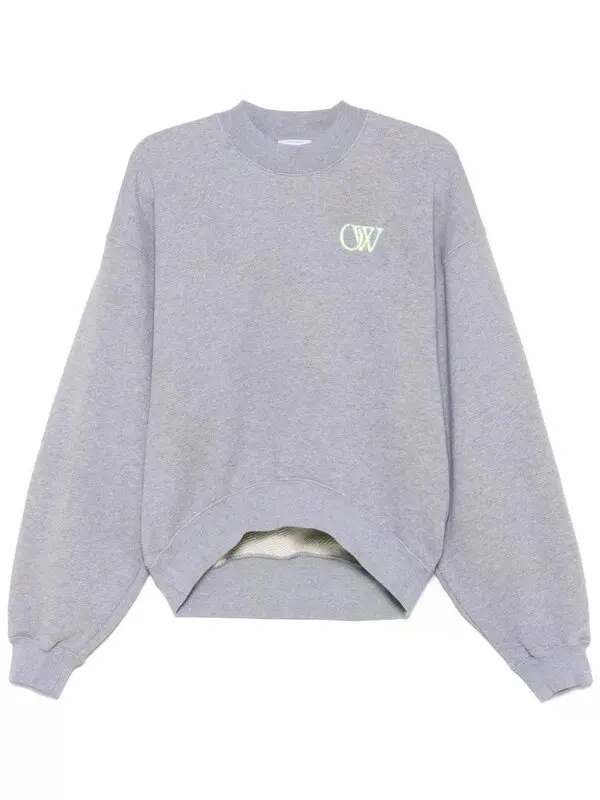 Off-White Logo-embroidered Sweatshirt - Grey