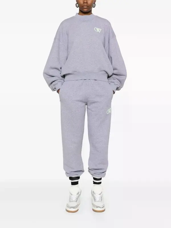 Off-White Logo-embroidered Sweatshirt - Grey
