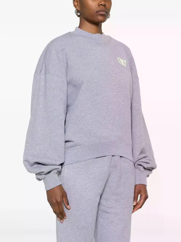 Off-White Logo-embroidered Sweatshirt - Grey