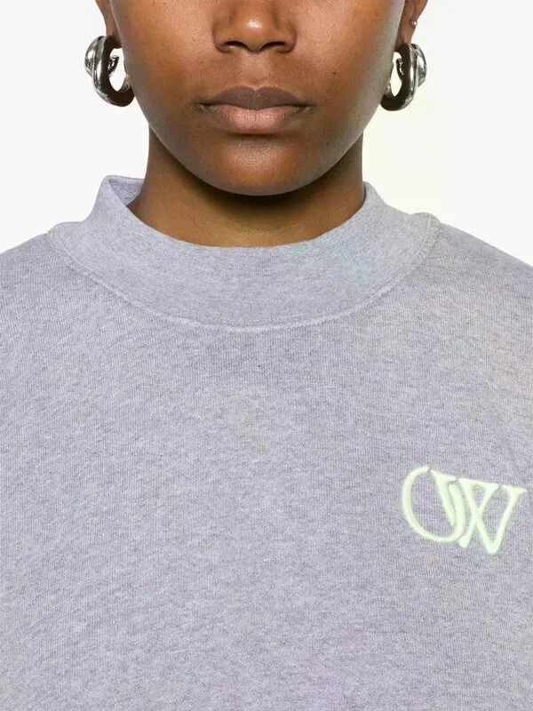 Off-White Logo-embroidered Sweatshirt - Grey