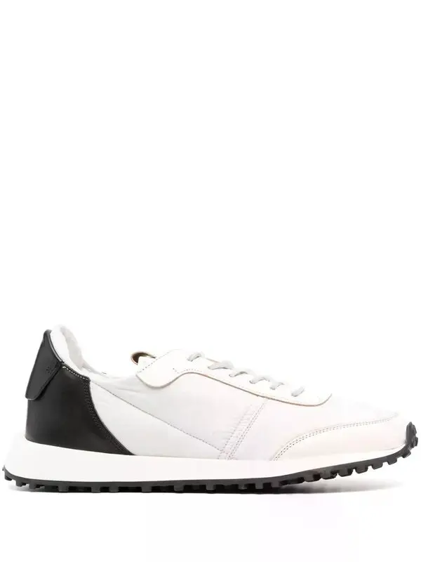 BUTTERO® Two-tone Panelled Sneakers - White