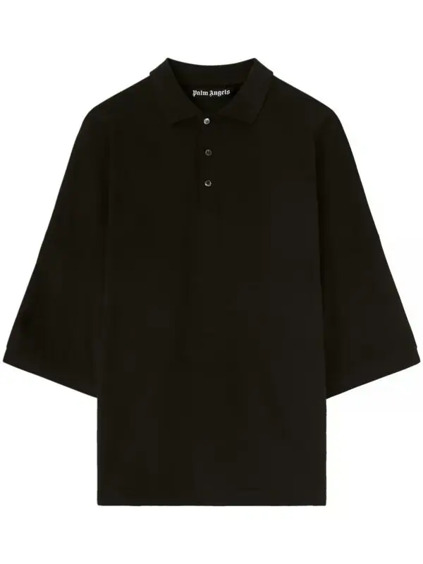 Palm Angels Logo-print Polo Shirt