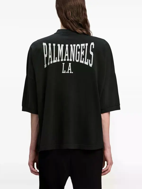 Palm Angels Logo-print Polo Shirt
