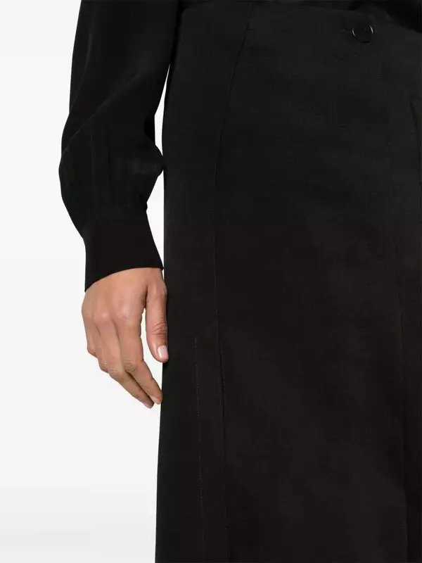LANVIN Pleated Tailored Midi Skirt