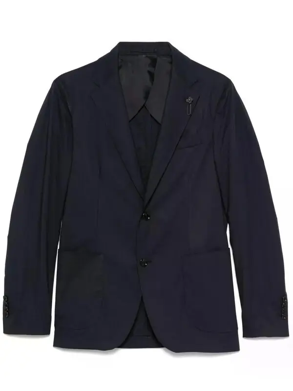 LARDINI Single-breasted Blazer - Blue