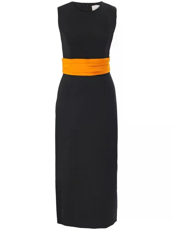 Carolina Herrera Cummerbund-waist Midi Dress