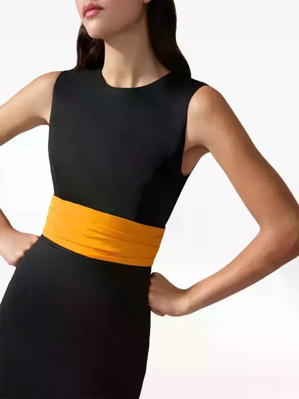 Carolina Herrera Cummerbund-waist Midi Dress