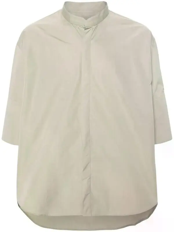 AMI Paris Band-collar Cotton Shirt