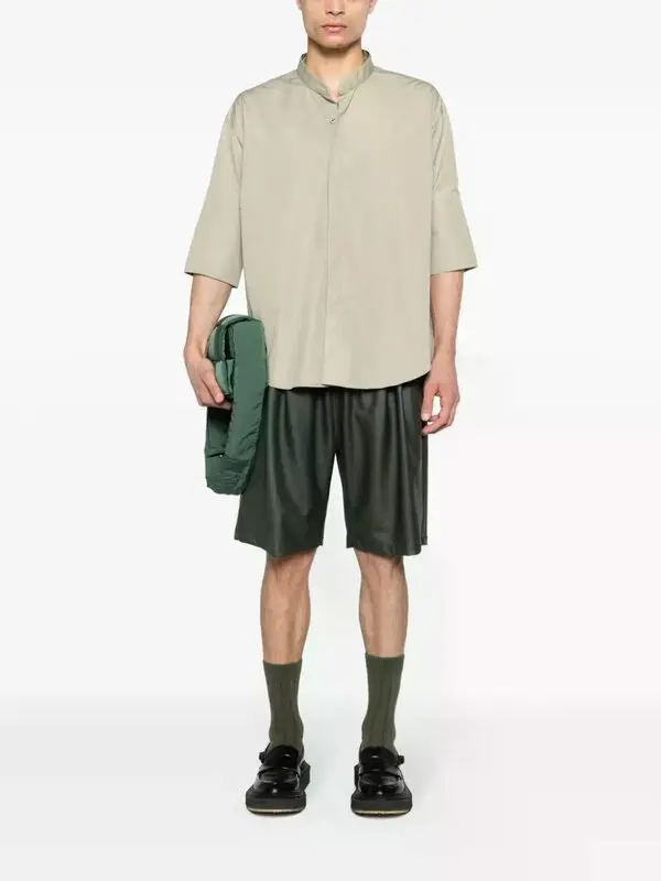 AMI Paris Band-collar Cotton Shirt