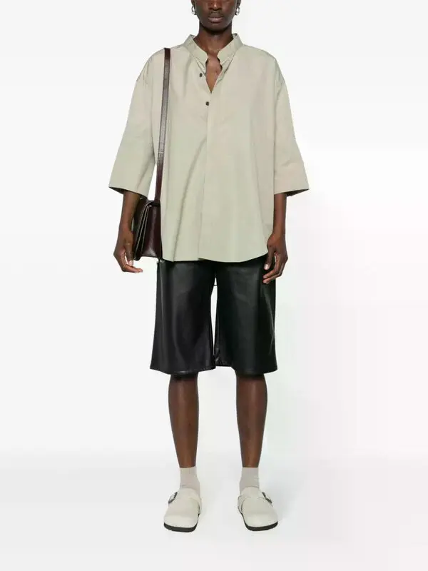 AMI Paris Band-collar Cotton Shirt