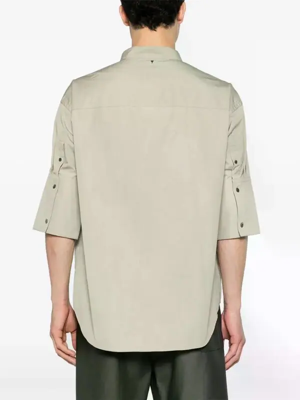 AMI Paris Band-collar Cotton Shirt