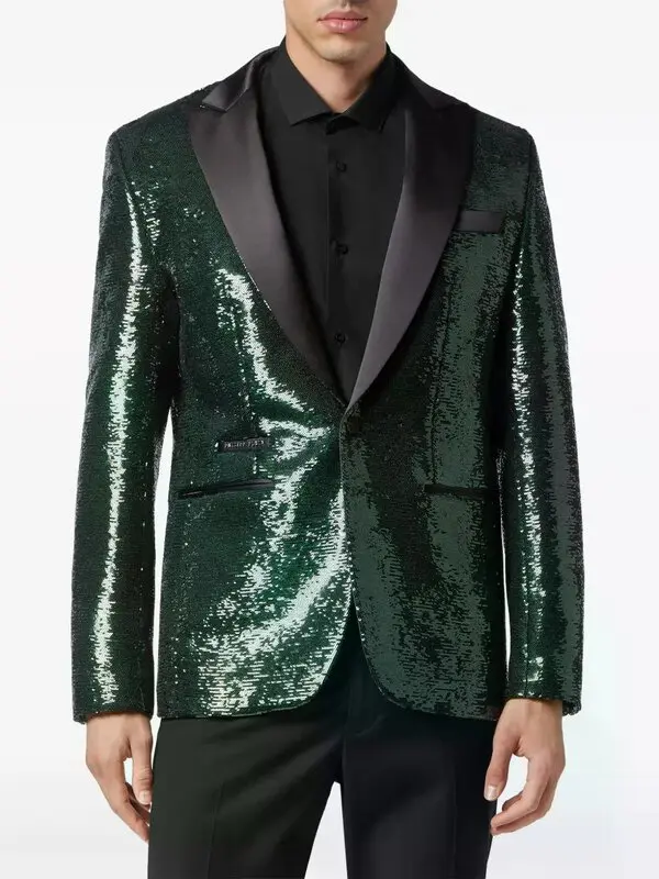 Philipp Plein Sequin-design Single-breasted Blazer