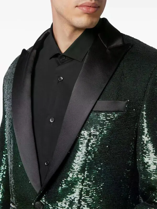 Philipp Plein Sequin-design Single-breasted Blazer