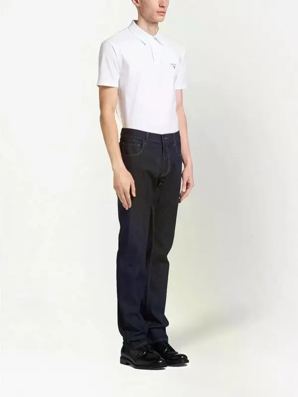 Prada Contrast Stitch Straight Leg Jeans