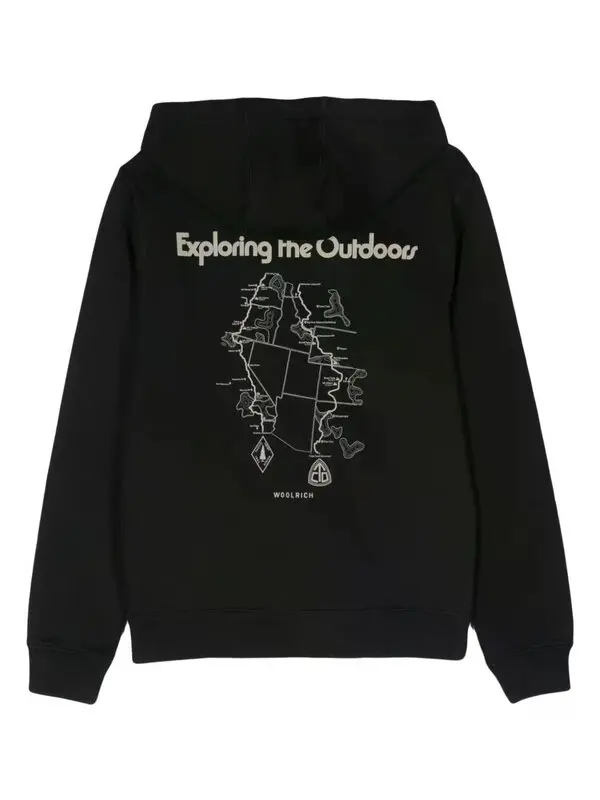 Woolrich Graphic-stamp Cotton Hoodie