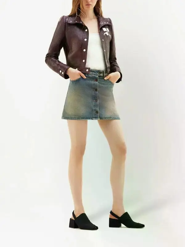 COURREGES Reedition Vinyl Jacket - Brown