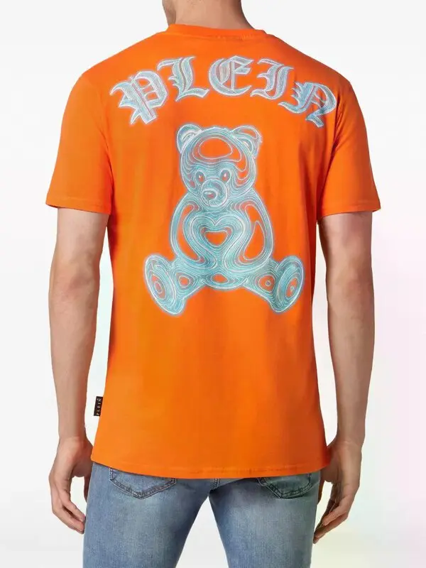 Philipp Plein Teddy Bear-print Cotton T-shirt - Orange