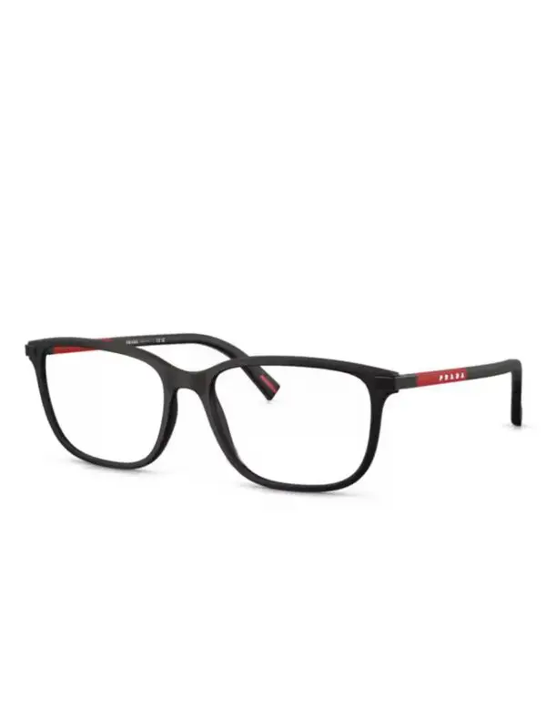 Prada Linea Rossa Logo-print Glasses - Black
