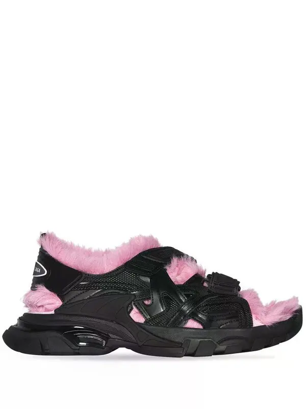 Balenciaga Contrast-strap Sandals - Black