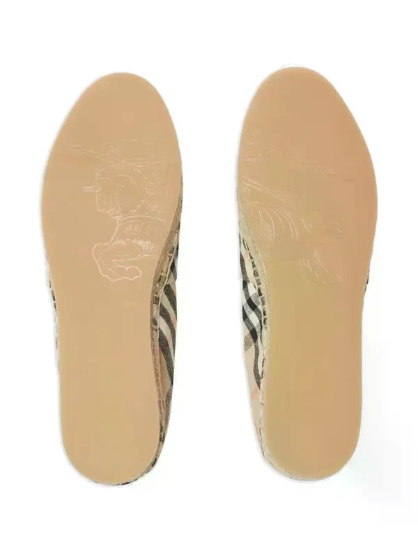 Burberry Check Espadrilles - Neutrals