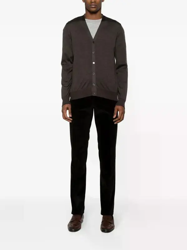 Corneliani Corduroy Straight-leg Trousers - Brown