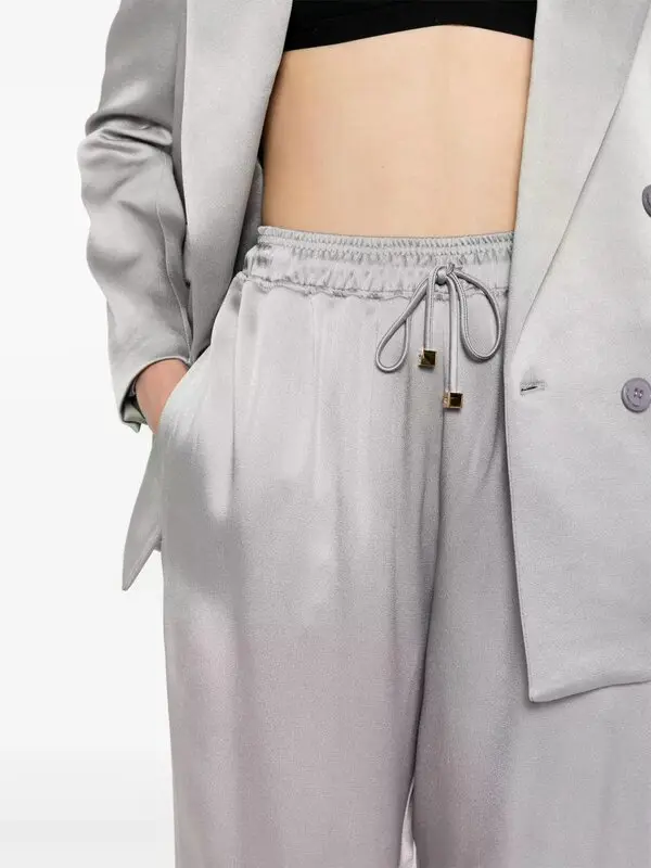 Elisabetta Franchi Satin Tapered Trousers