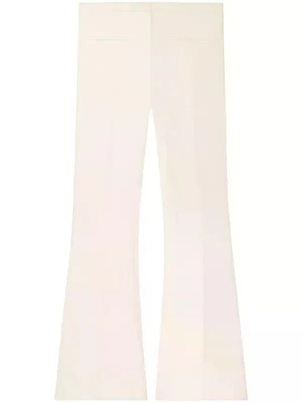 COURREGES Low-rise Flared Crepe Trousers