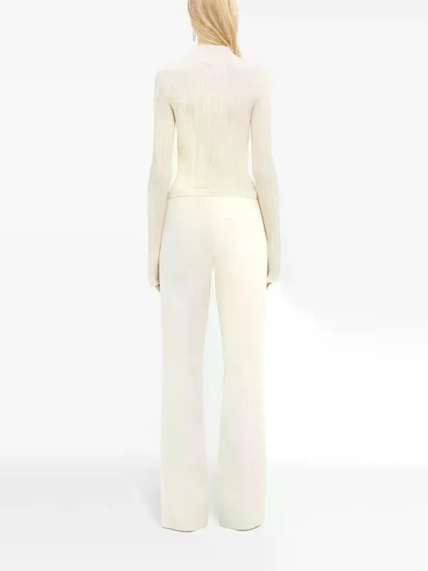 COURREGES Low-rise Flared Crepe Trousers