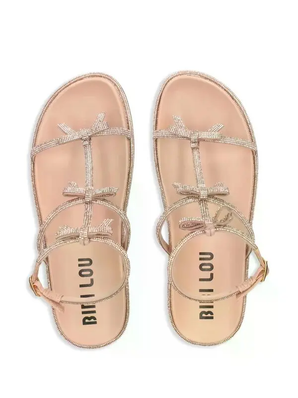 BIBI LOU Abby Embellished Flat Sandals - Neutrals
