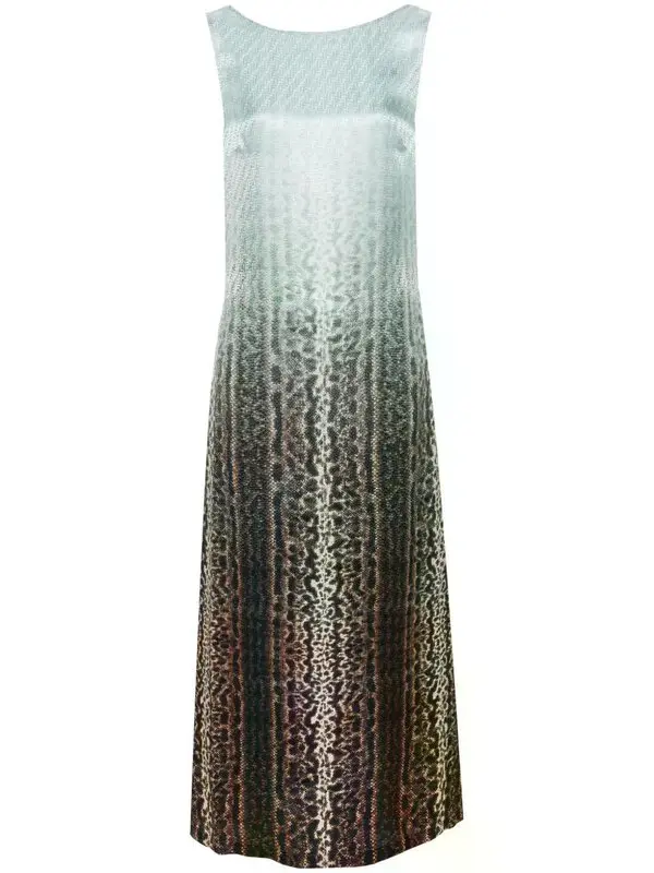 Fendi Ff-jacquard Snake Maxi Dress